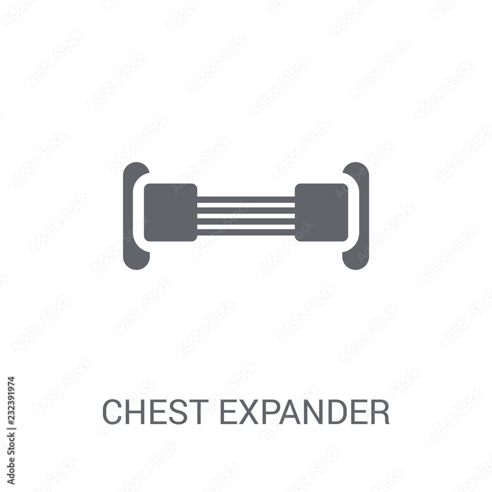 Chest expander icon. Trendy Chest expander logo concept on white ...