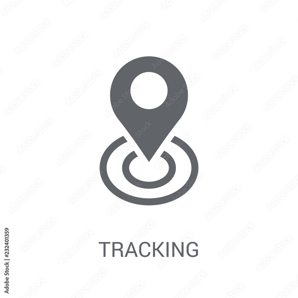 Tracking icon. Trendy Tracking logo concept on white background from ...
