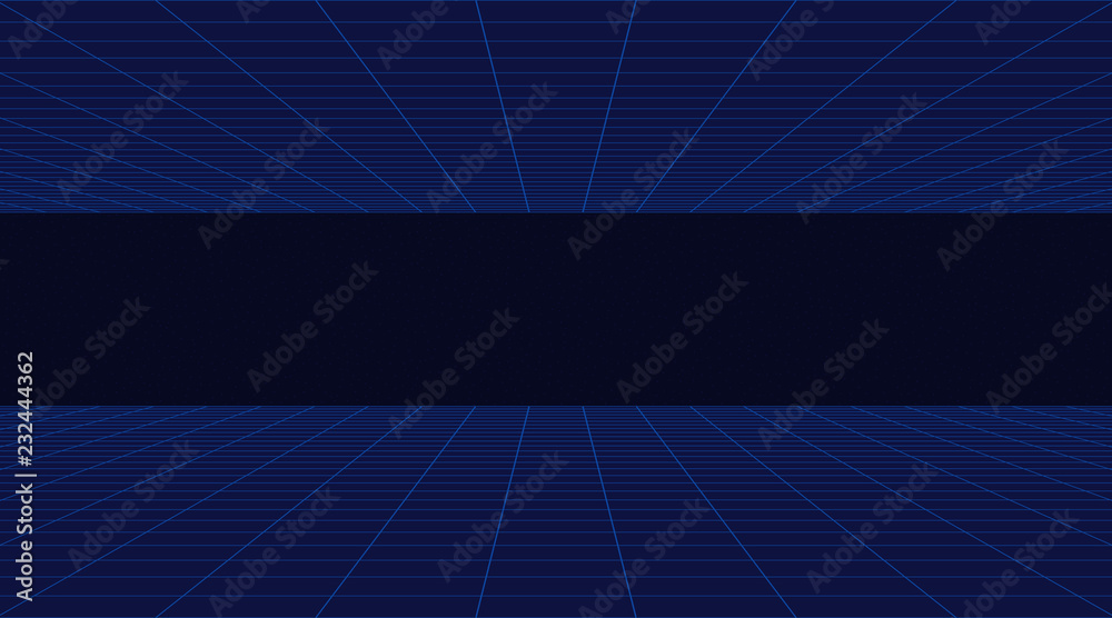 Future retro line background of the 80s. Vector futuristic synth retro ...