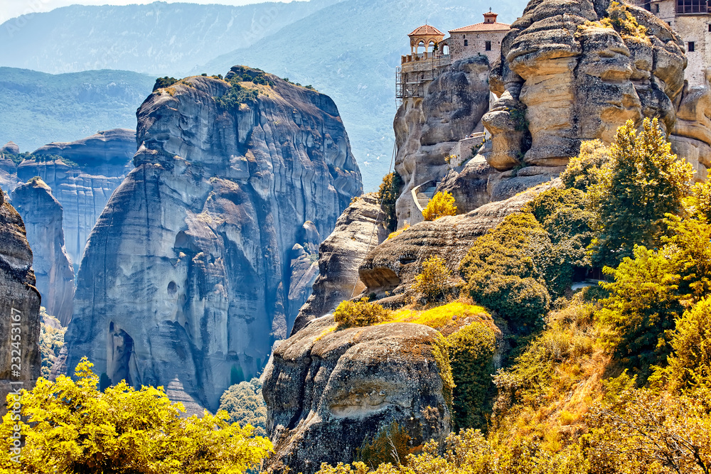 Great Monastery of Varlaam on the high rock in Meteora, Meteora ...