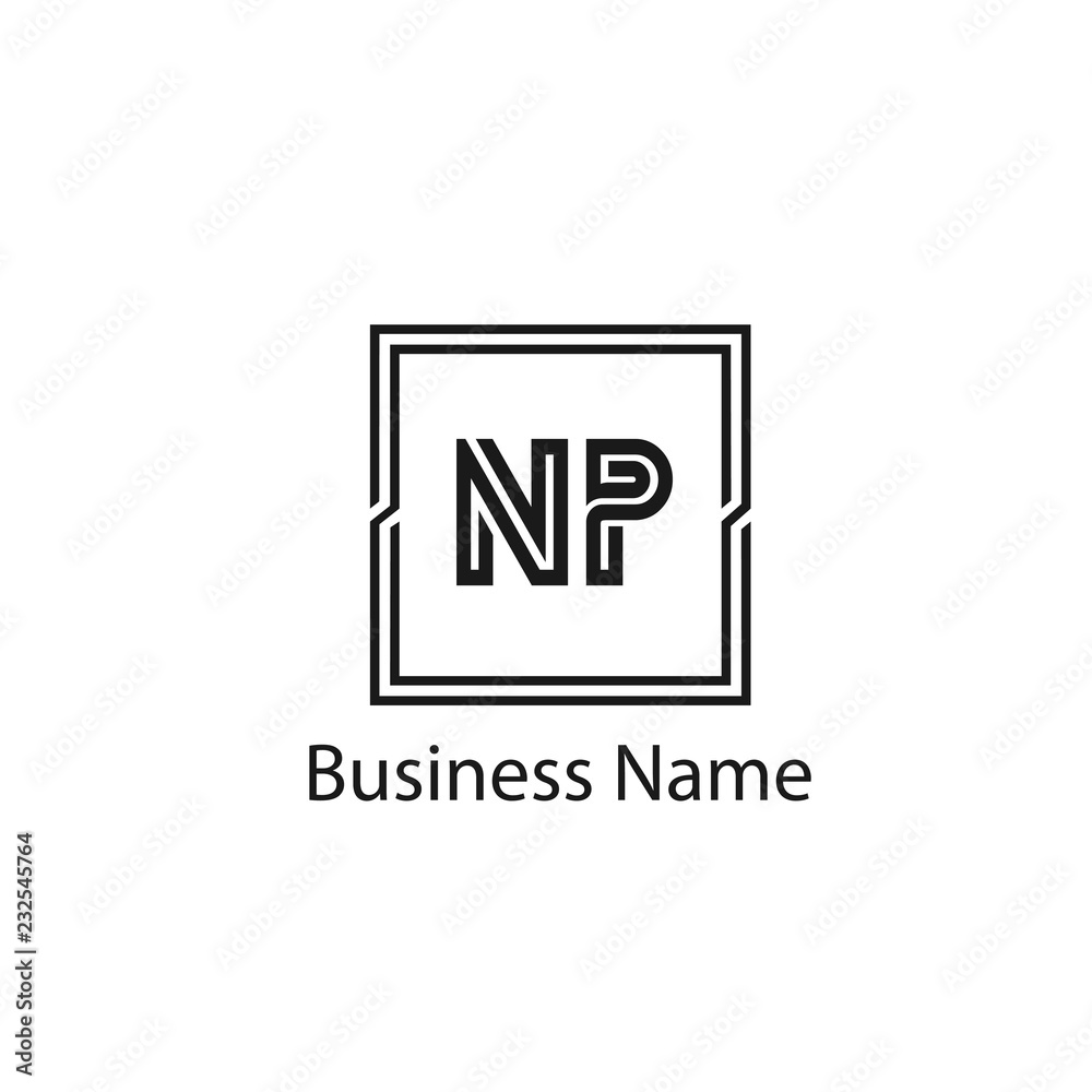 Initial letter NP logo template Design Stock Vector | Adobe Stock