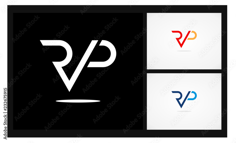 letter RVP monogram logo Stock Vector | Adobe Stock