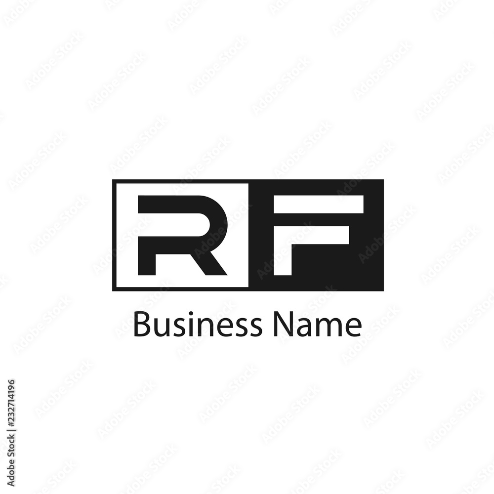 Initial Letter RF Logo Template Design Stock Vector | Adobe Stock