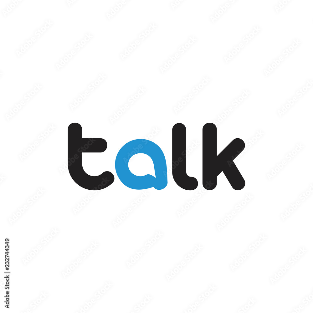 text talk symbol logo vector Stock Vector | Adobe Stock