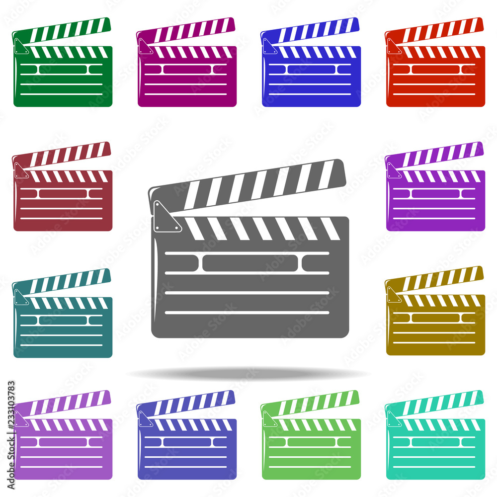 director cracker icon. Elements of Cinema and Teatr in multi color ...