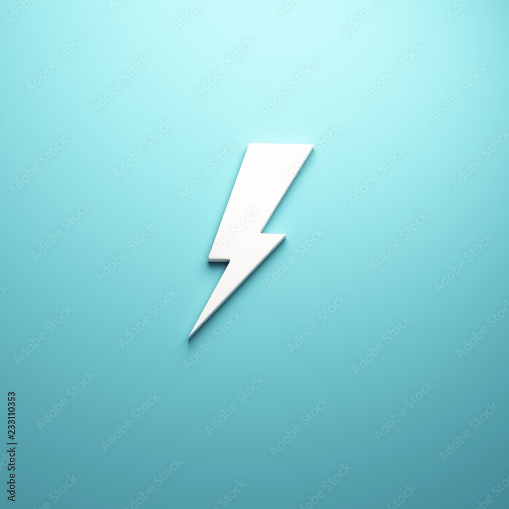 3D Lightning bolt render Stock Illustration | Adobe Stock