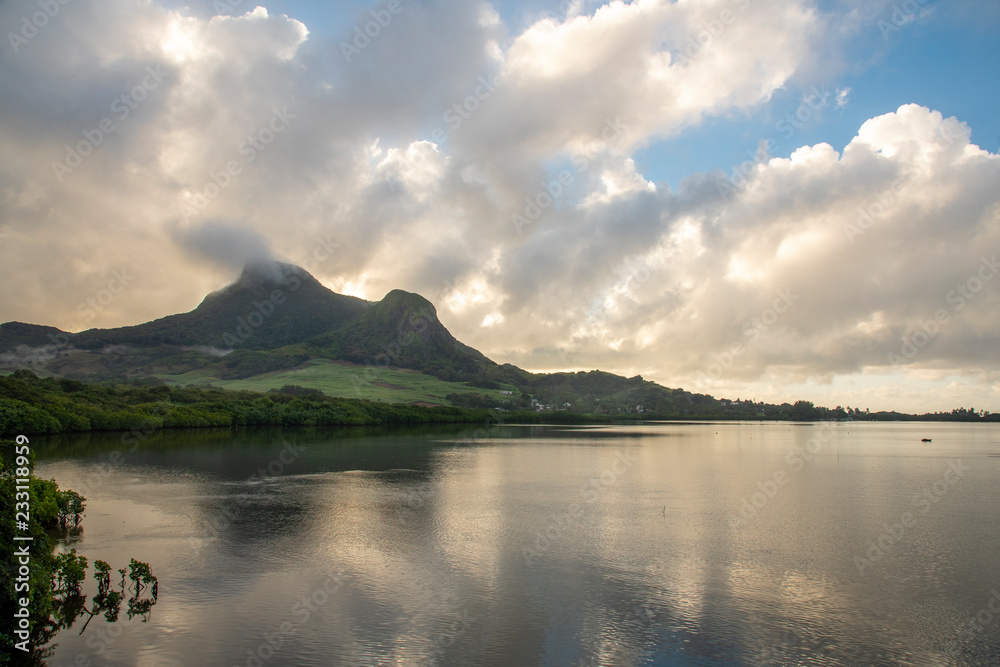 Historical dutch first landing spot in Mauritius in the 16th century ...
