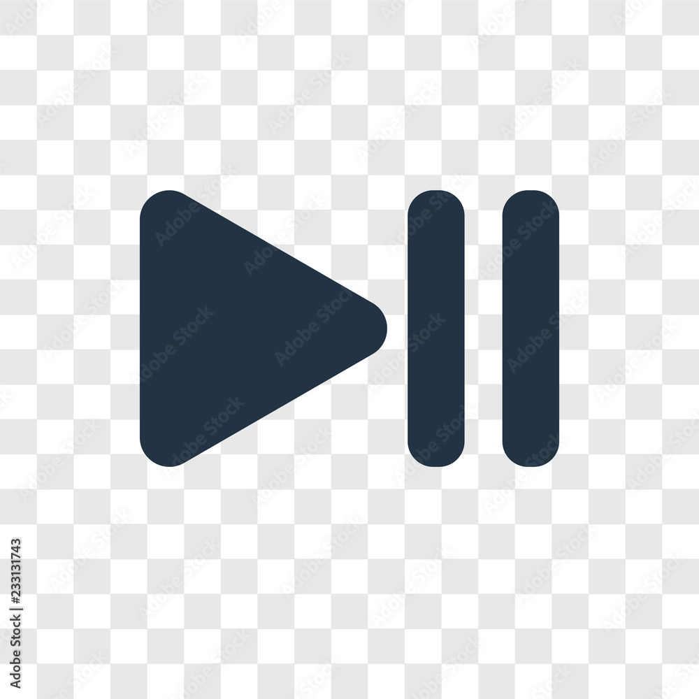 Pause vector icon isolated on transparent background, Pause ...