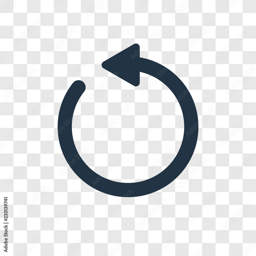 Circular Counterclockwise Arrows vector icon isolated on transparent ...