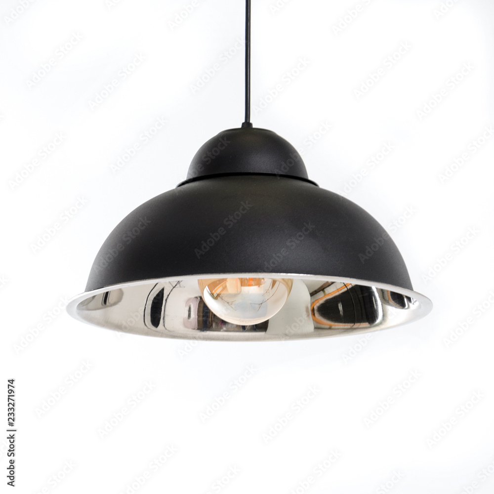 Luminaire with a non-ordinary lamp black design Stock Photo | Adobe Stock