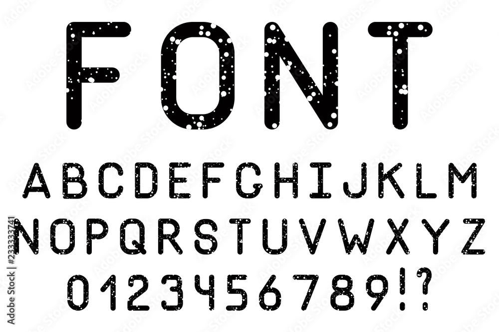 Hand draw Modern latin alphabet, uppercase letters, symbols. Font ...