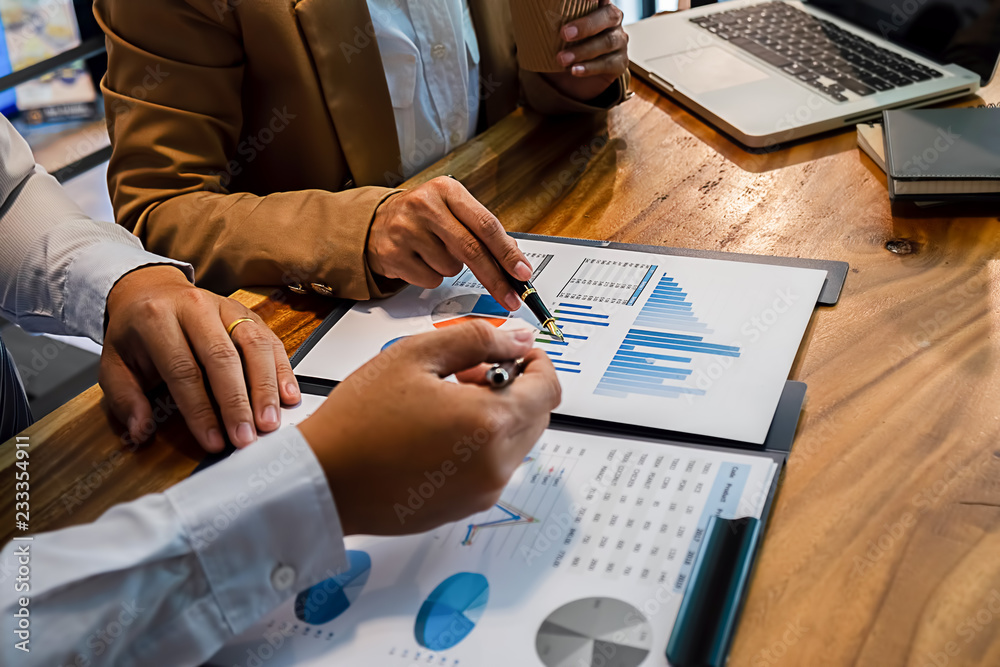 Administrator business man financial inspector and secretary making ...