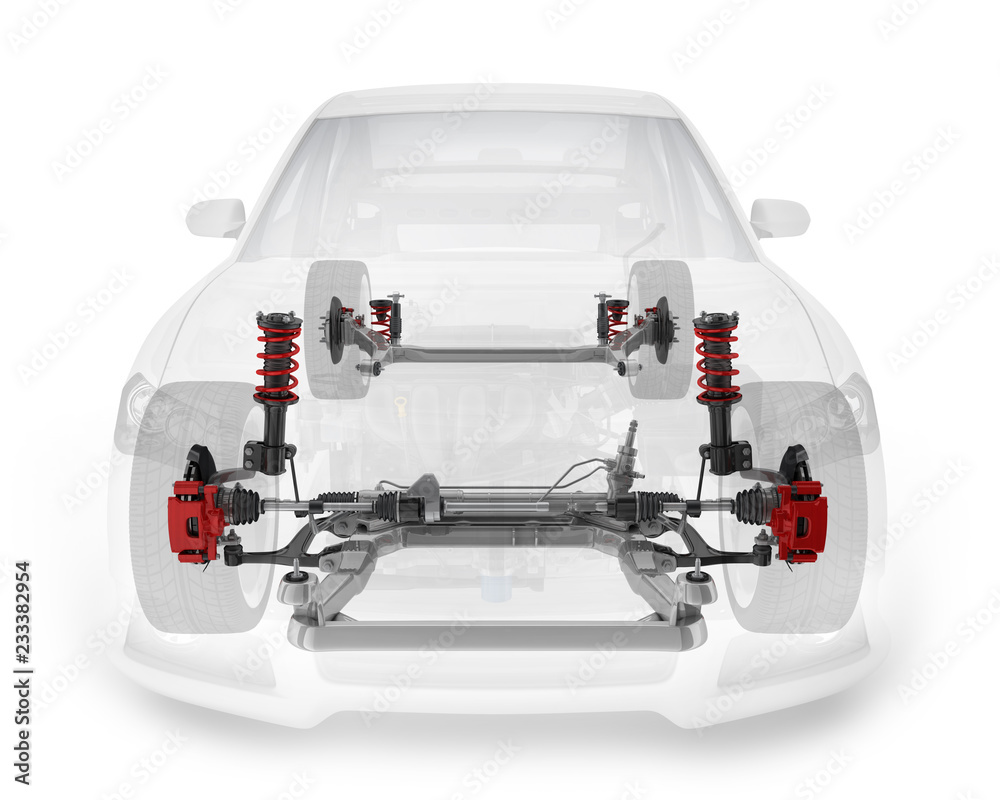 transparent car and suspension parts Stock Illustration | Adobe Stock