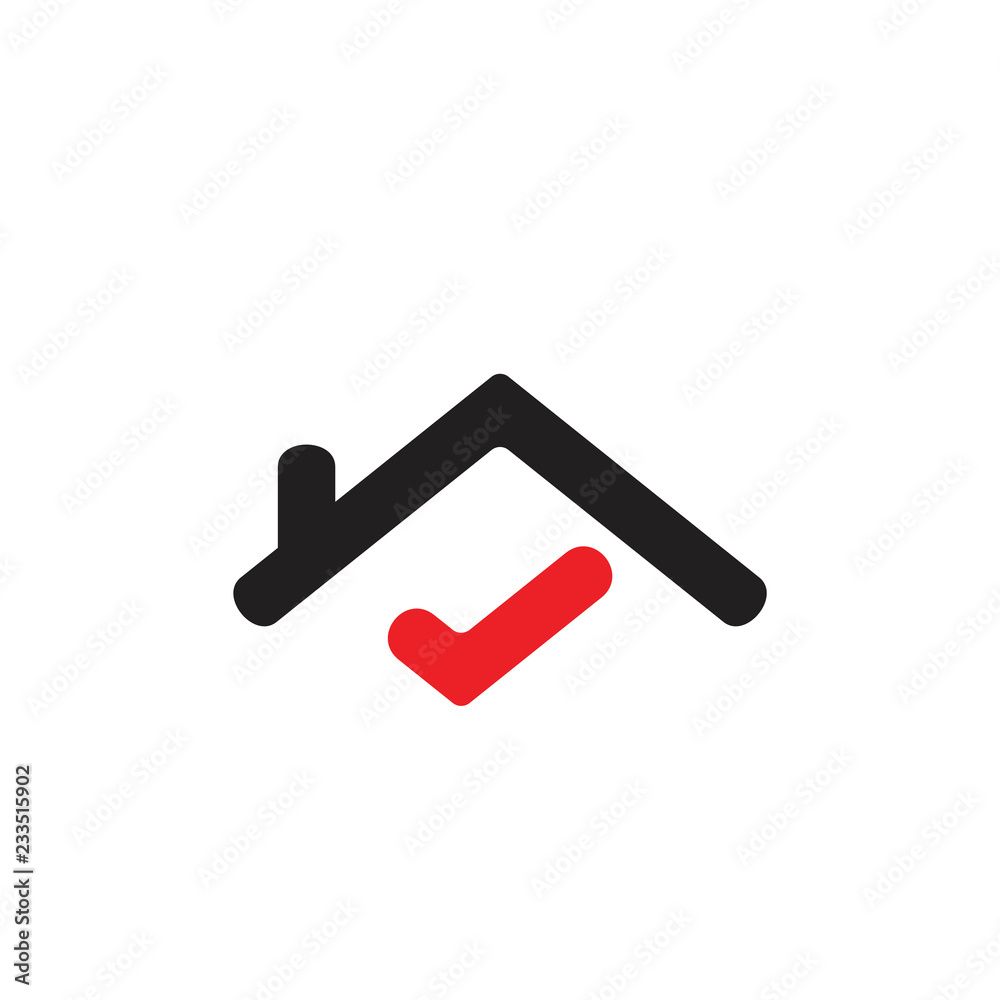 roof check mark symbol logo vector Stock Vector | Adobe Stock