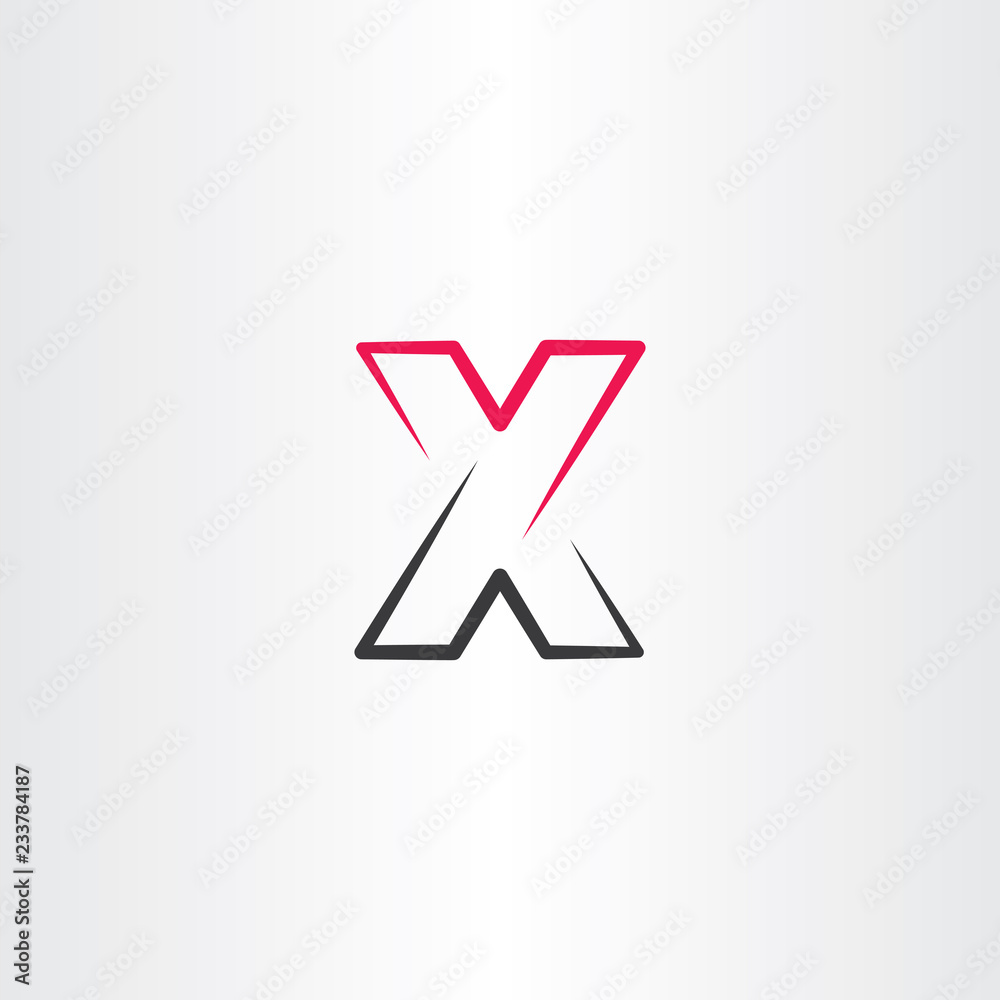 x letter line icon logo sign Stock Vector | Adobe Stock