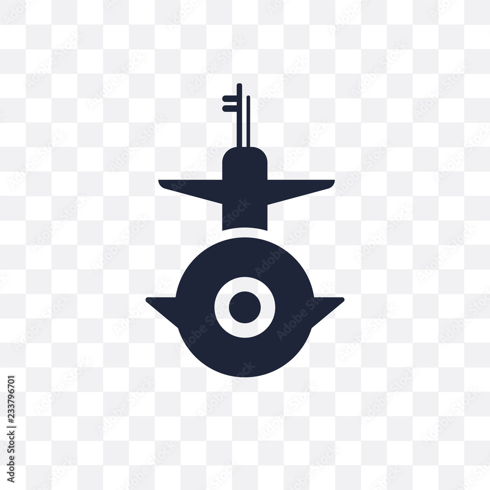 Submarine Front View transparent icon. Submarine Front View symbol ...