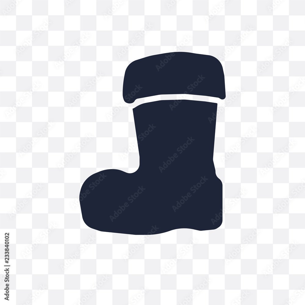 Santa claus boot transparent icon. Santa claus boot symbol design from ...