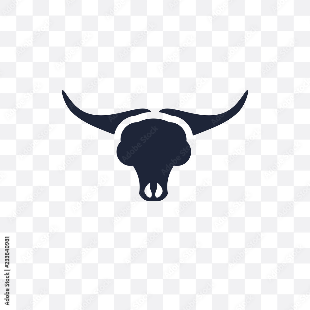 Bull skull transparent icon. Bull skull symbol design from Desert ...