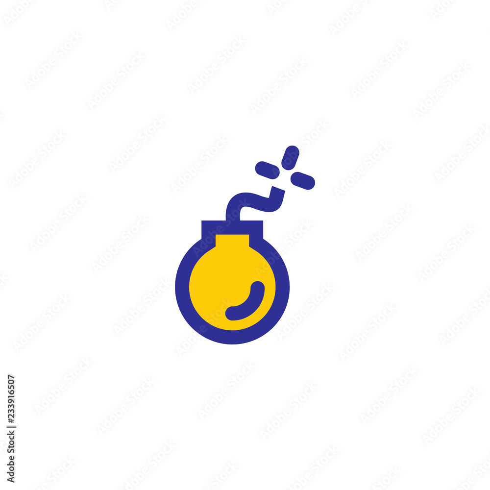 Bomb explosion vector illustration logo template icon symbol pictogram ...