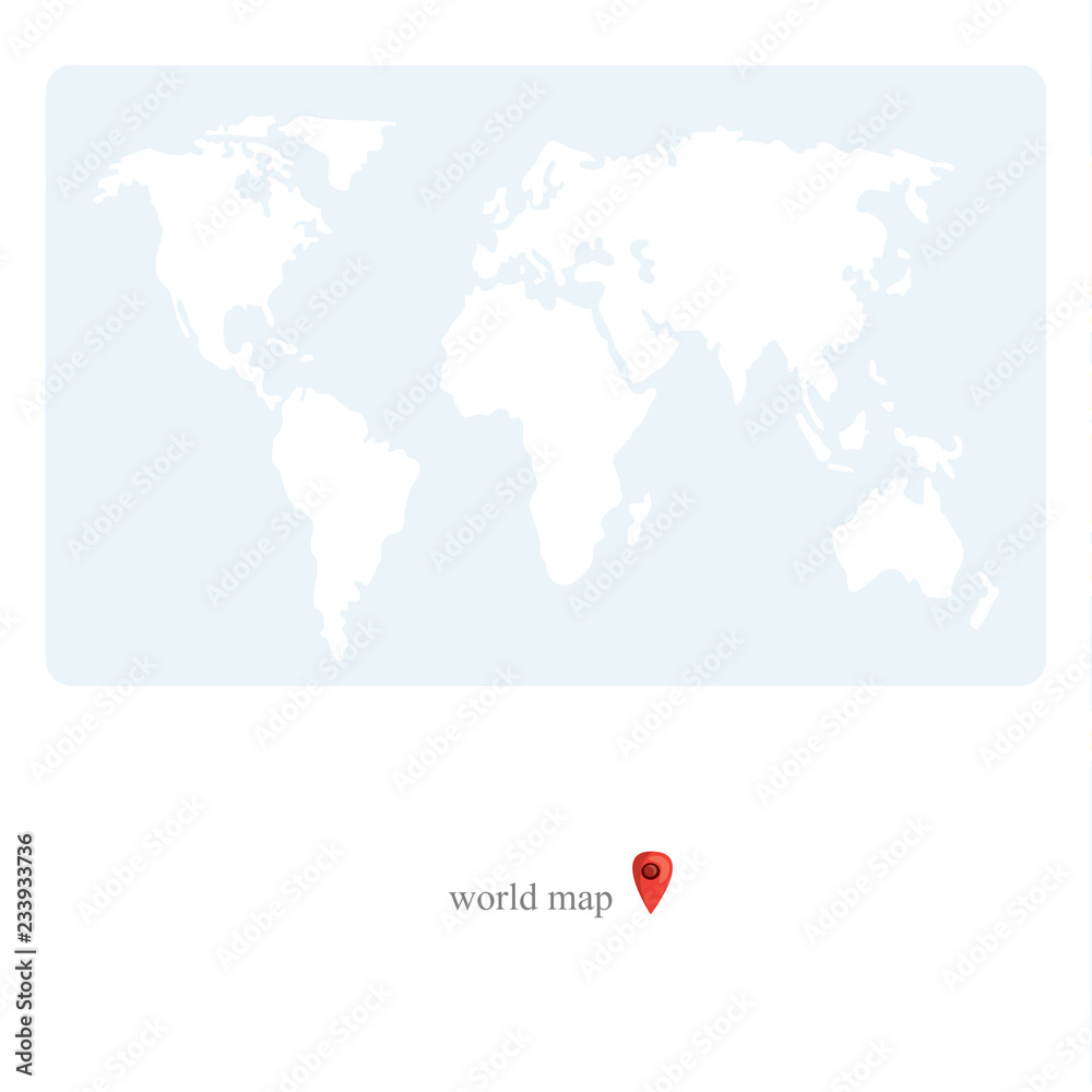 World map vector illustrated template Stock Vector | Adobe Stock