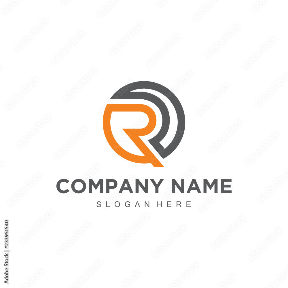 Simple minimalistic modern professional logo design letter R vector EPS ...