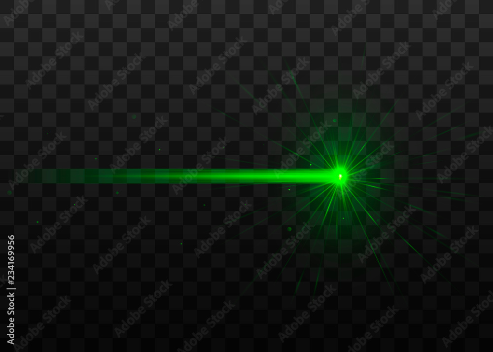 Laser green beam store