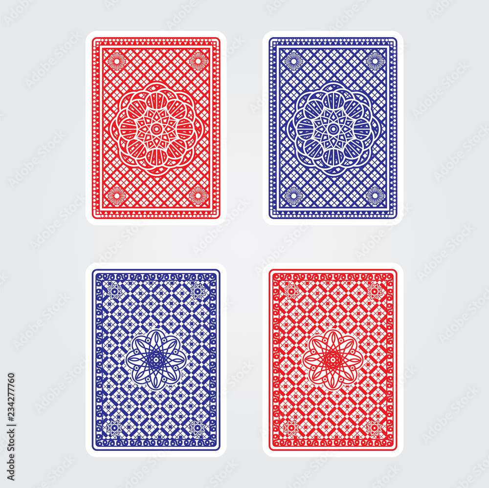 Playing Cards Back. Vector illustration of the back of an ordinary ...
