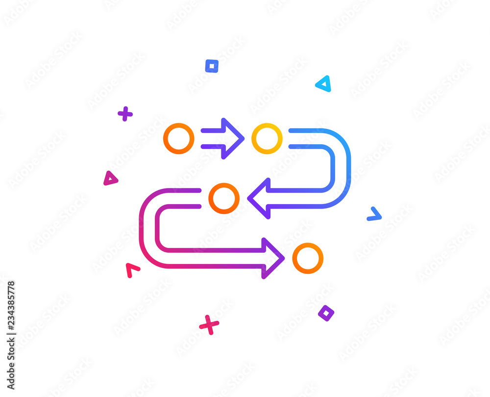 Methodology line icon. Development process sign. Strategy symbol ...