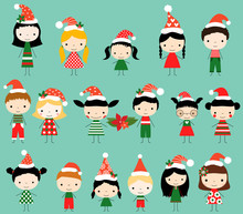 Christmas Kids Stick Figures Free Stock Photo - Public Domain Pictures