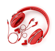 Red Earbuds Free Stock Photo - Public Domain Pictures