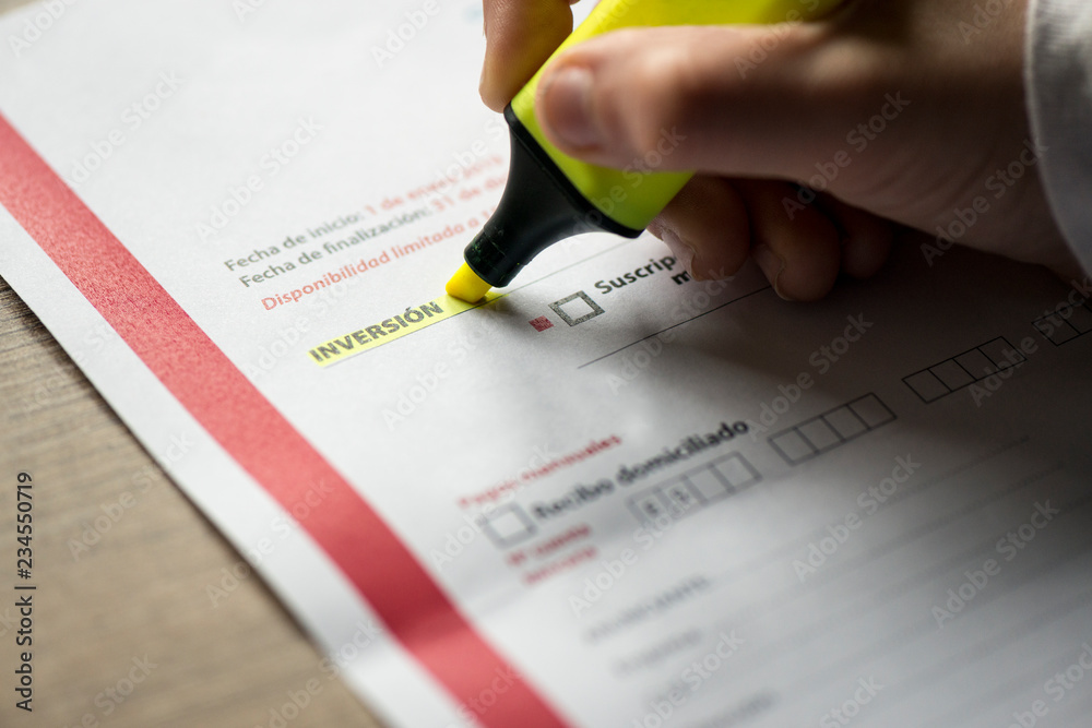 Subrayar todos los datos mas importantes para no equivocarnos ...