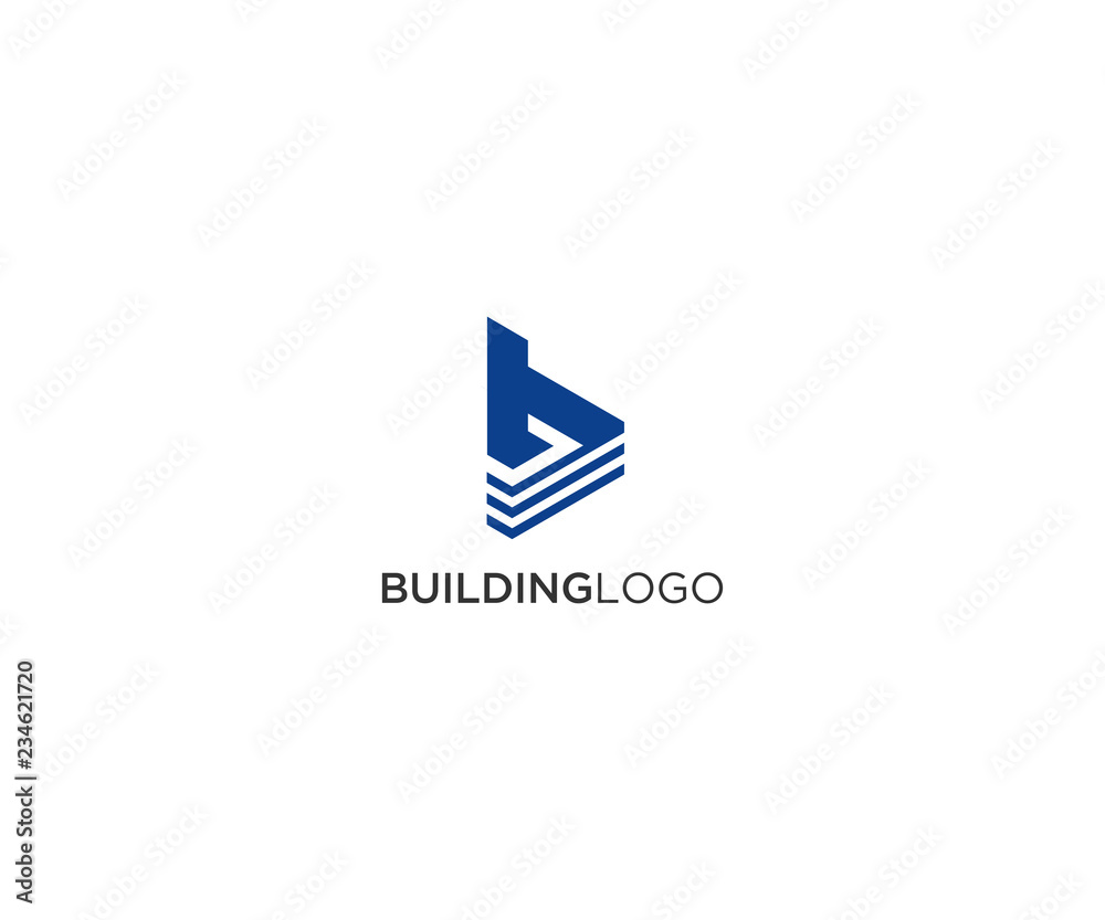 letter B logo designs template. building logo designs element Stock ...