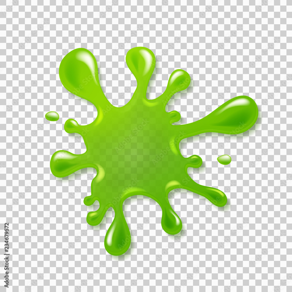 Realistic green slime. Illustration isolated on transparent background ...