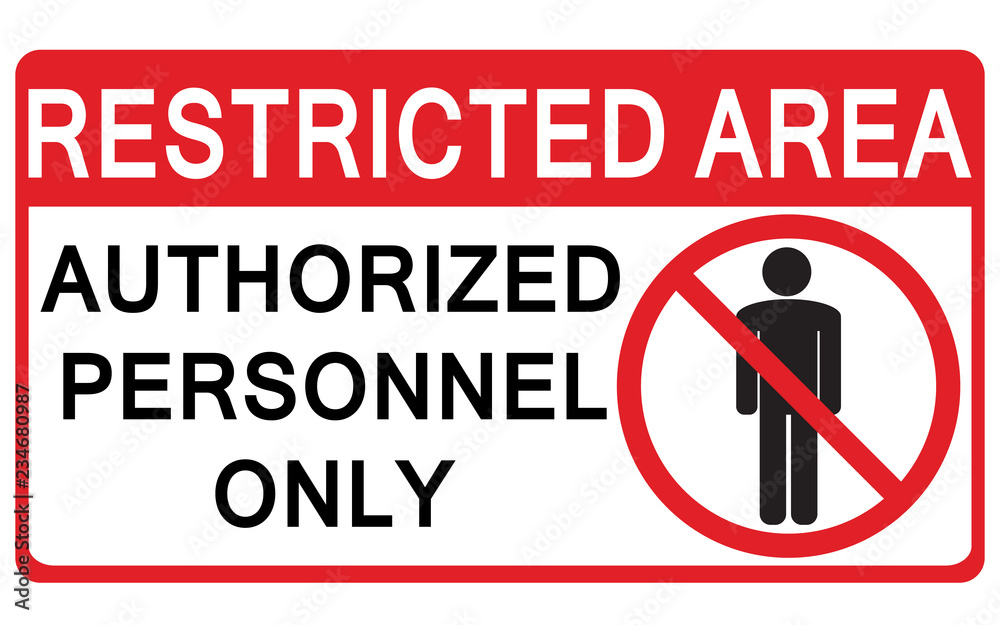 Vettoriale stock di Vector Prohibited Sign Restricted Area For ...