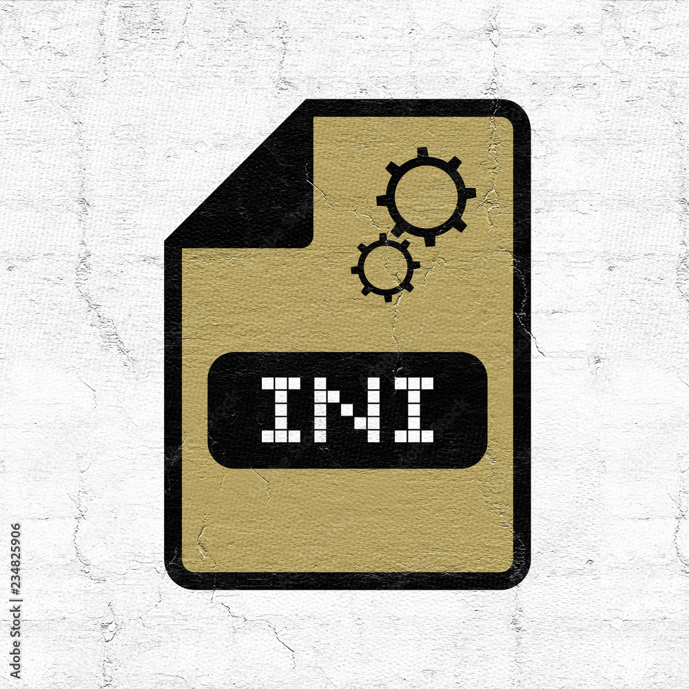 computer configuration ini file icon Stock Illustration | Adobe Stock