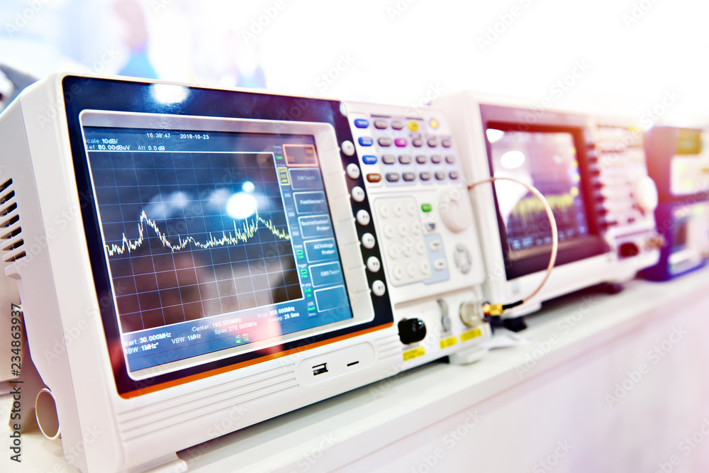 Digital spectrum analyzer Stock Photo | Adobe Stock