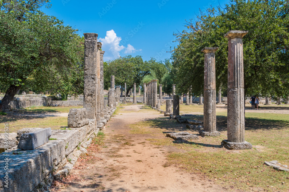 Stock-Foto „Gymnasion or Palaestra in the archaeological site of ...