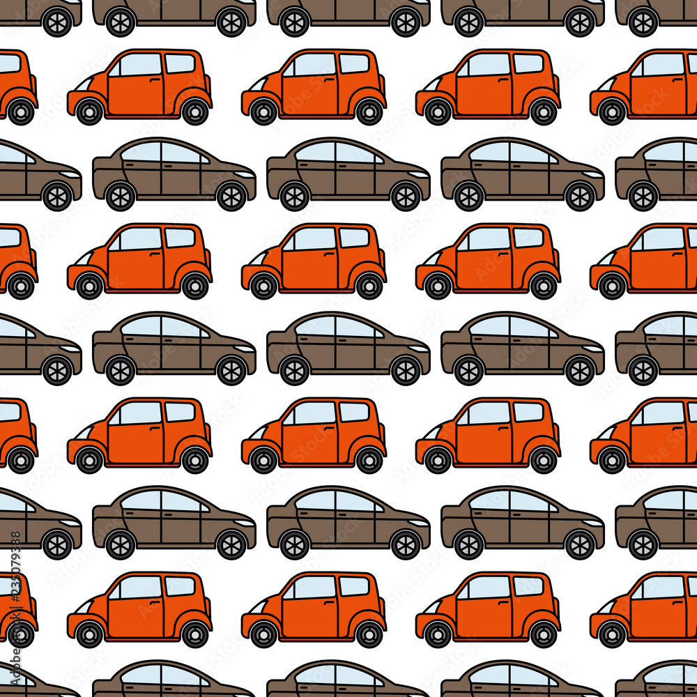 Cars seamless pattern. Geometric autos seamless texture for textile ...