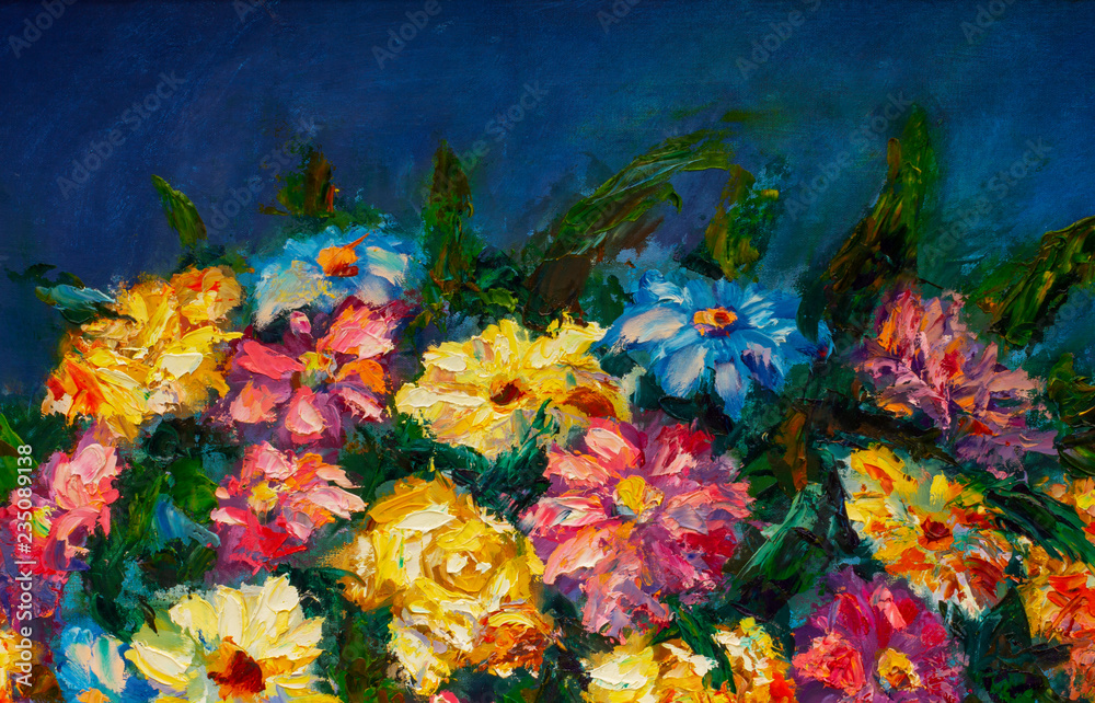 Flowers paintings monet painting claude impressionism paint landscape ...