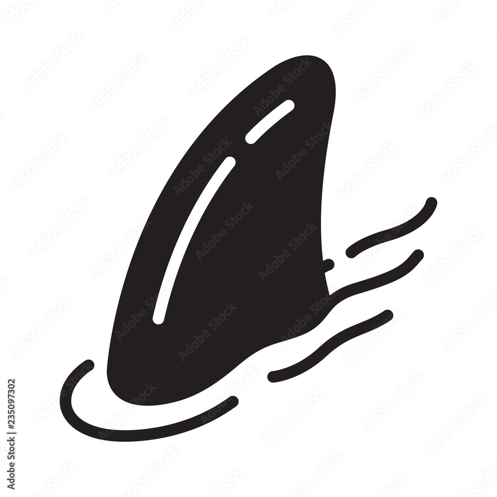 shark fin vector fish logo icon graphic symbol dolphin whale cartoon ...