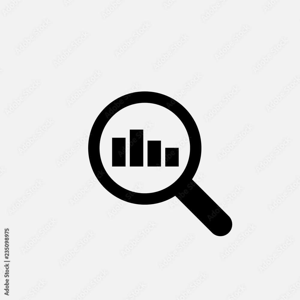 Analysis icon. Analysis symbol. Flat design. Stock - Vector ...