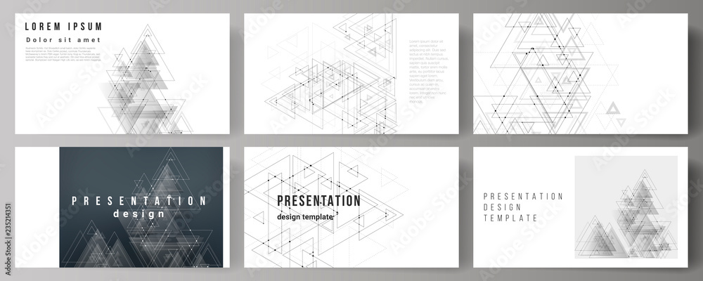 The minimalistic abstract editable vector layout of the presentation ...