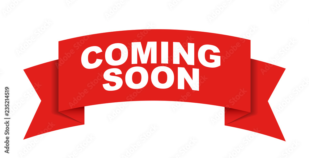 red vector banner coming soon Stock Vector | Adobe Stock