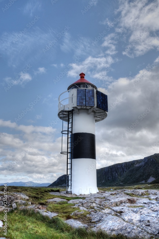 Norwegen, Vesterålen, Andenes, Børhella, Leuchtturm, Fyr, Skrinet ...