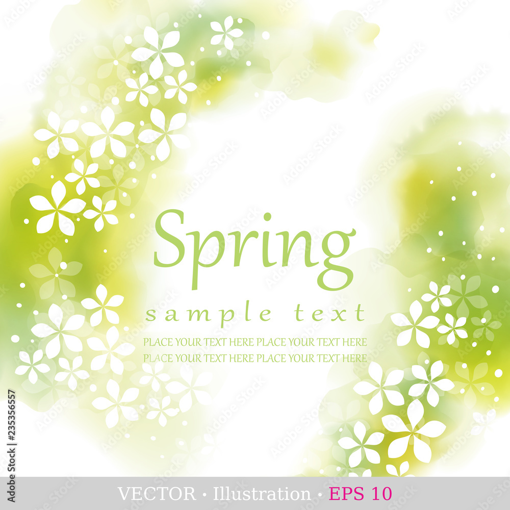 Spring. Four seasons calendar days of the year cover of the title page ...