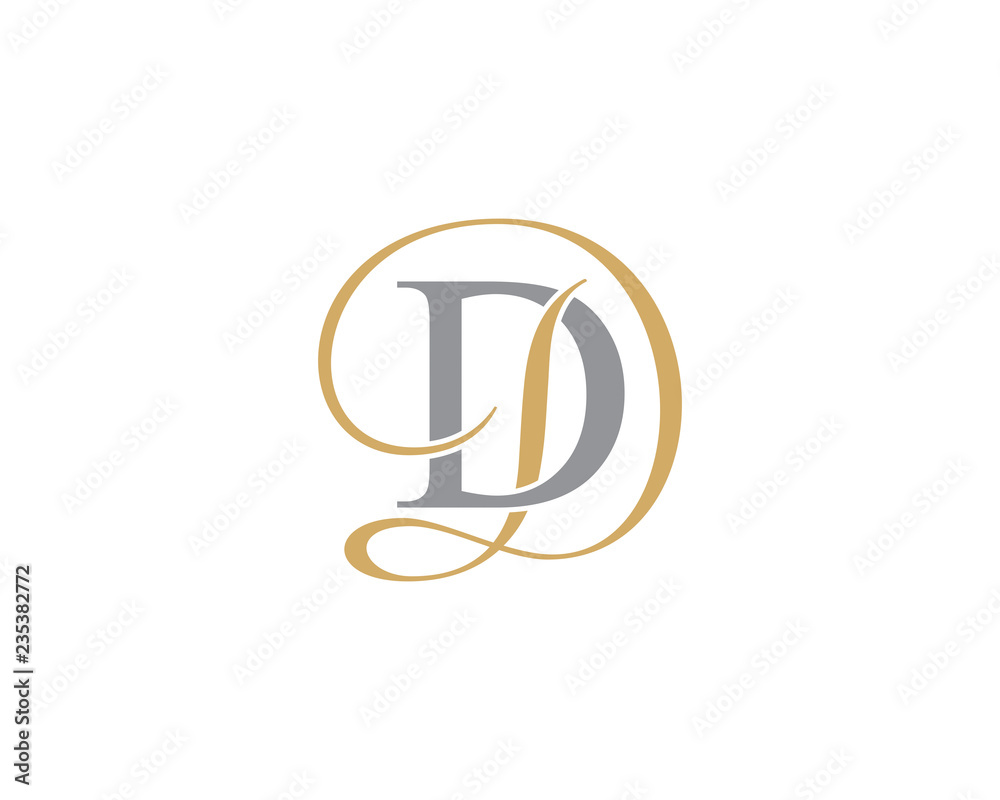 Double Letter D Logo Icon 001 Stock Vector | Adobe Stock