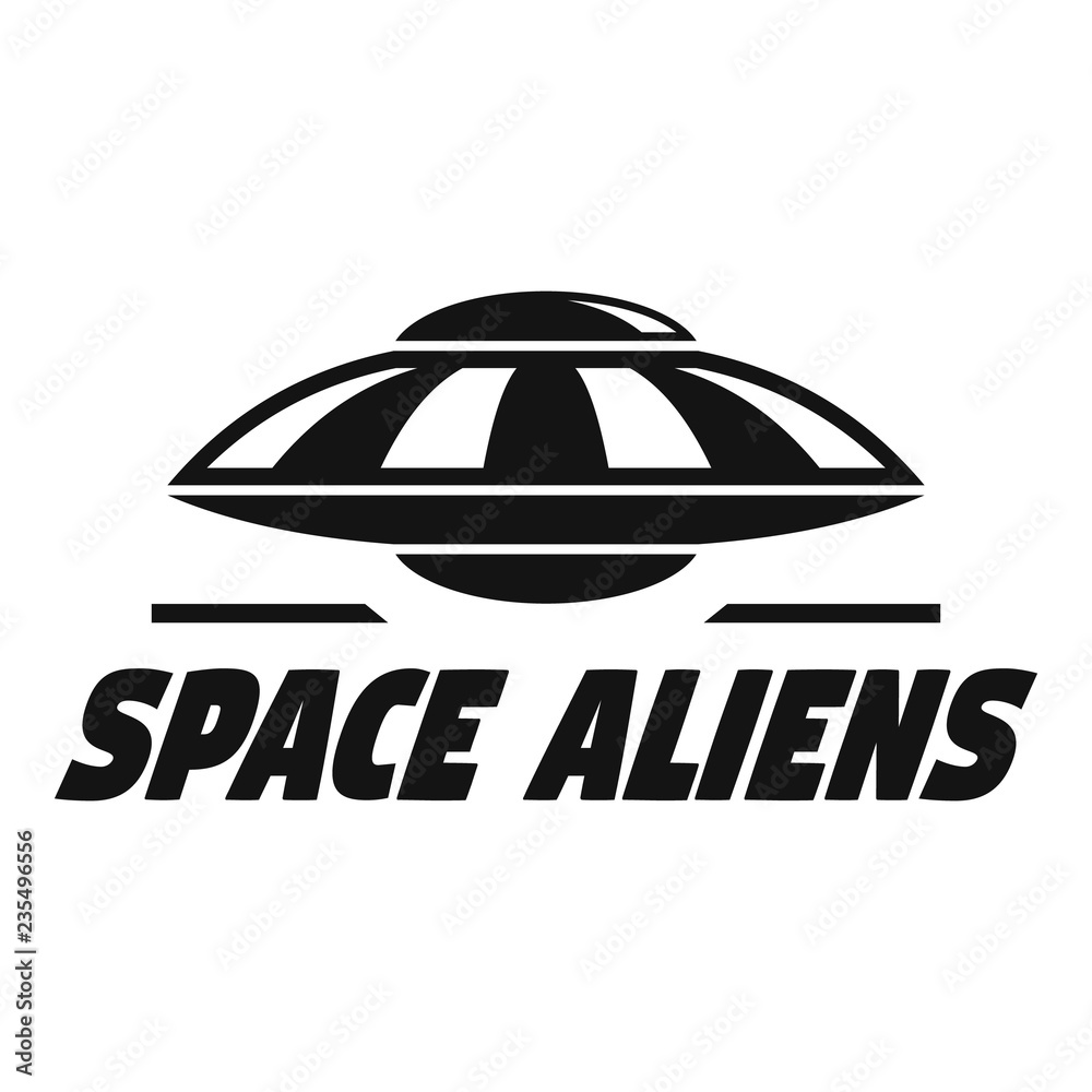 Space aliens logo. Simple illustration of space aliens vector logo for ...