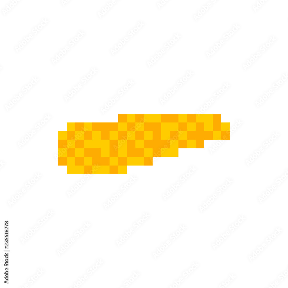 Pancreas pixel art. Human internal organs 8 bit. Pixelate anatomy 16bit ...