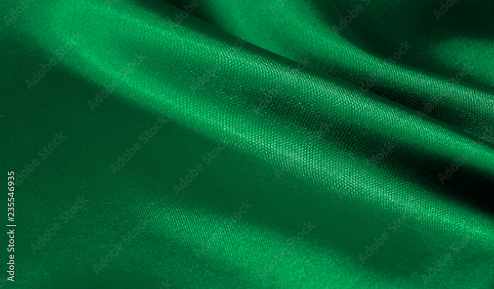 Green satin, silk, texture background Stock Photo | Adobe Stock