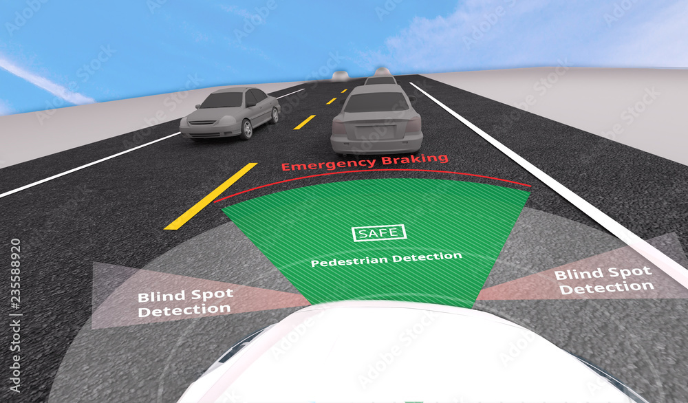 Autonomous self-driving electric car, Artificial intelligence to ...